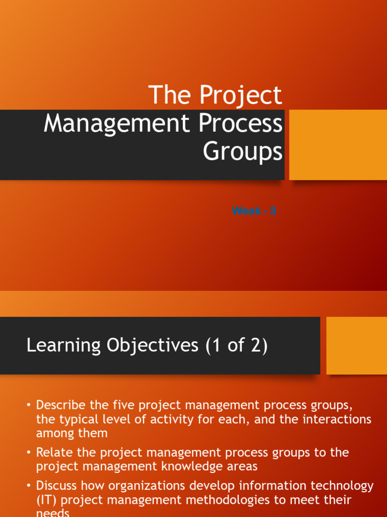 SENG511 - FALL2024 - W3 - Project Process Groups | PDF