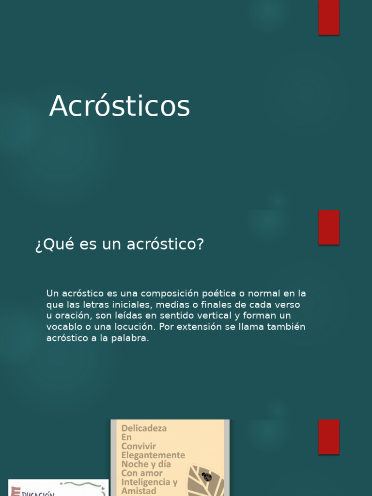 Acrostico Presentación | PDF