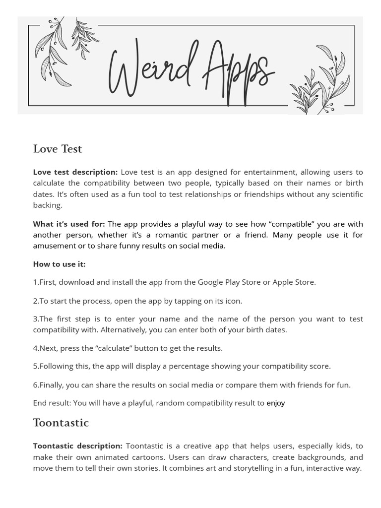 Weird Apps | PDF