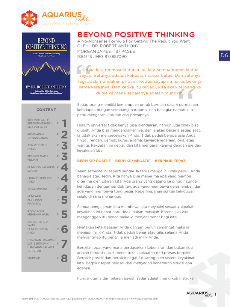 06 Beyond Positive Thinking | PDF
