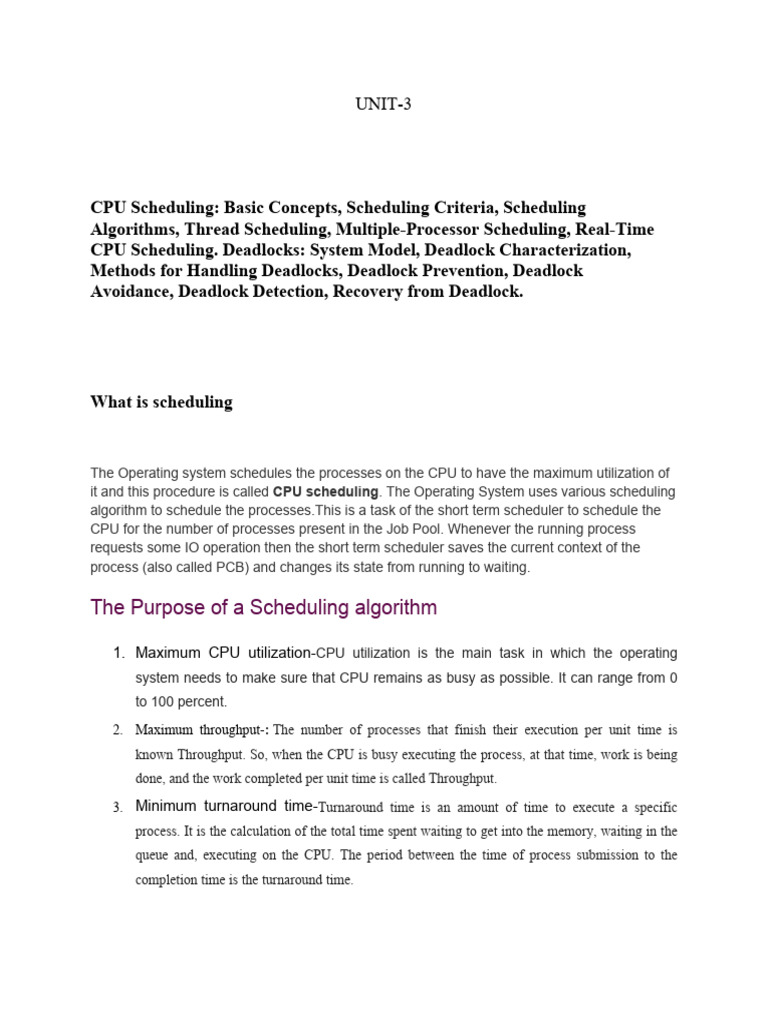 Unit - 3 OS SRM | PDF | Computers | Technology & Engineering
