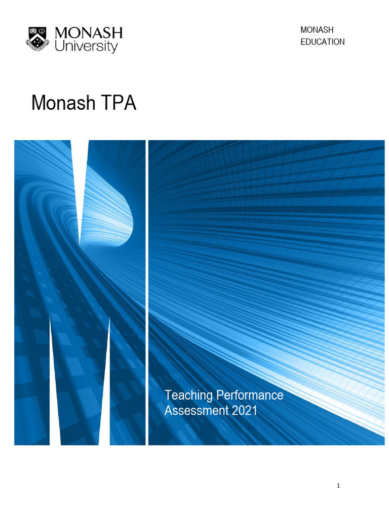 Monash TPA Part 1 Example Year 34 Maths | PDF