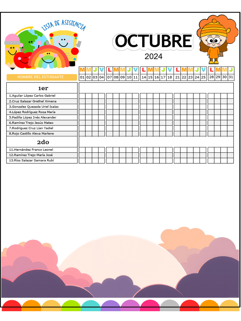 Pase Lista Octubre | PDF