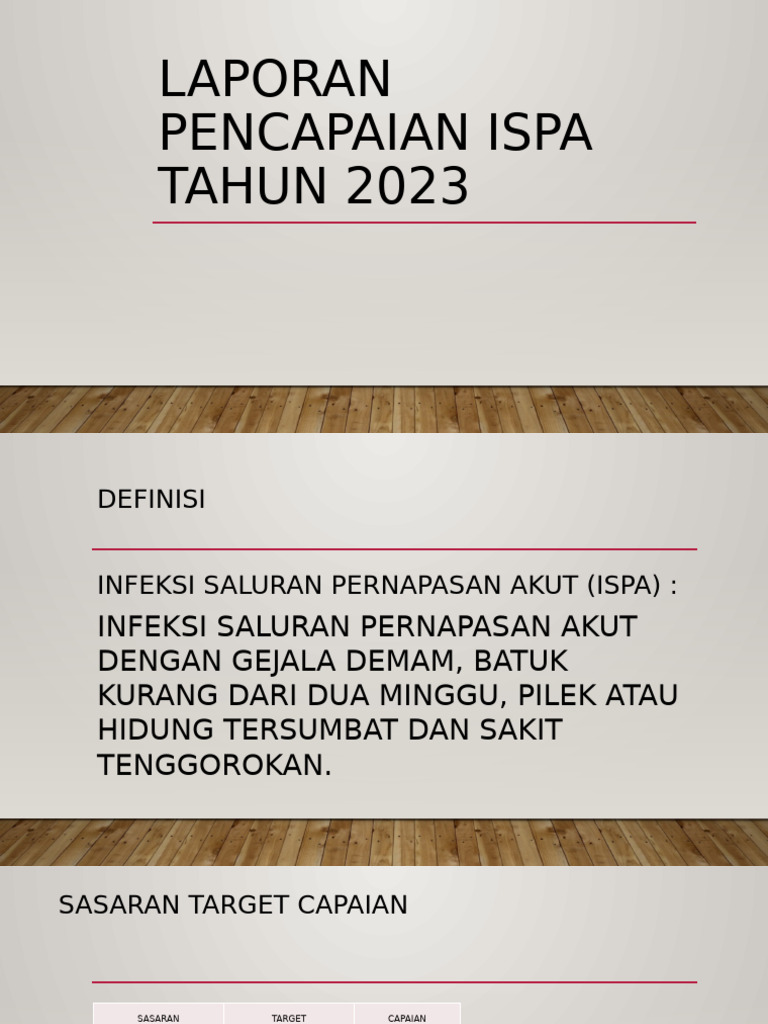 Pemaparan Laporan Pencapaian Ispa Tahun 2023 | PDF