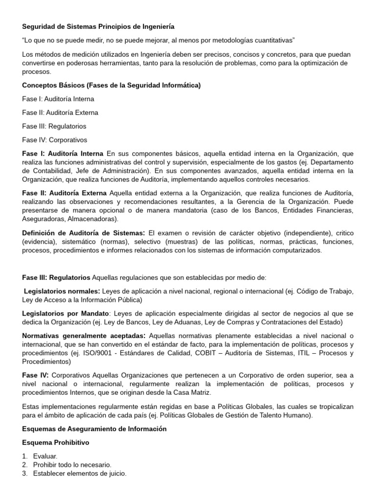 Resumen de Seguridad y Auditoria | PDF