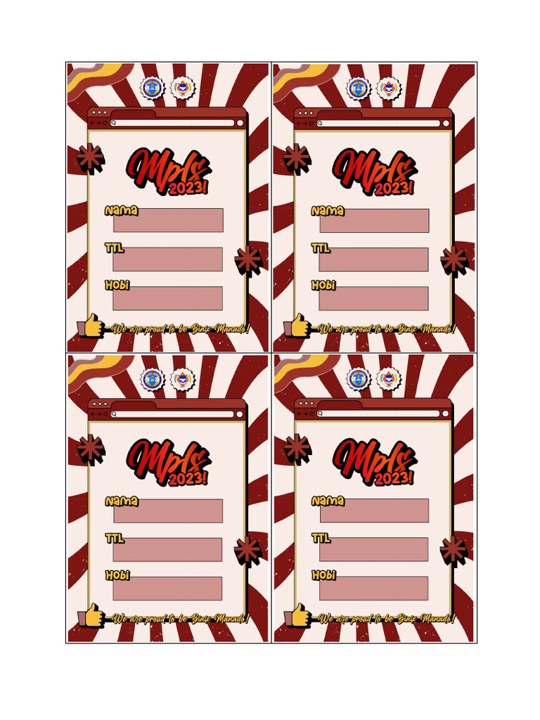 Format Nametag 4B | PDF