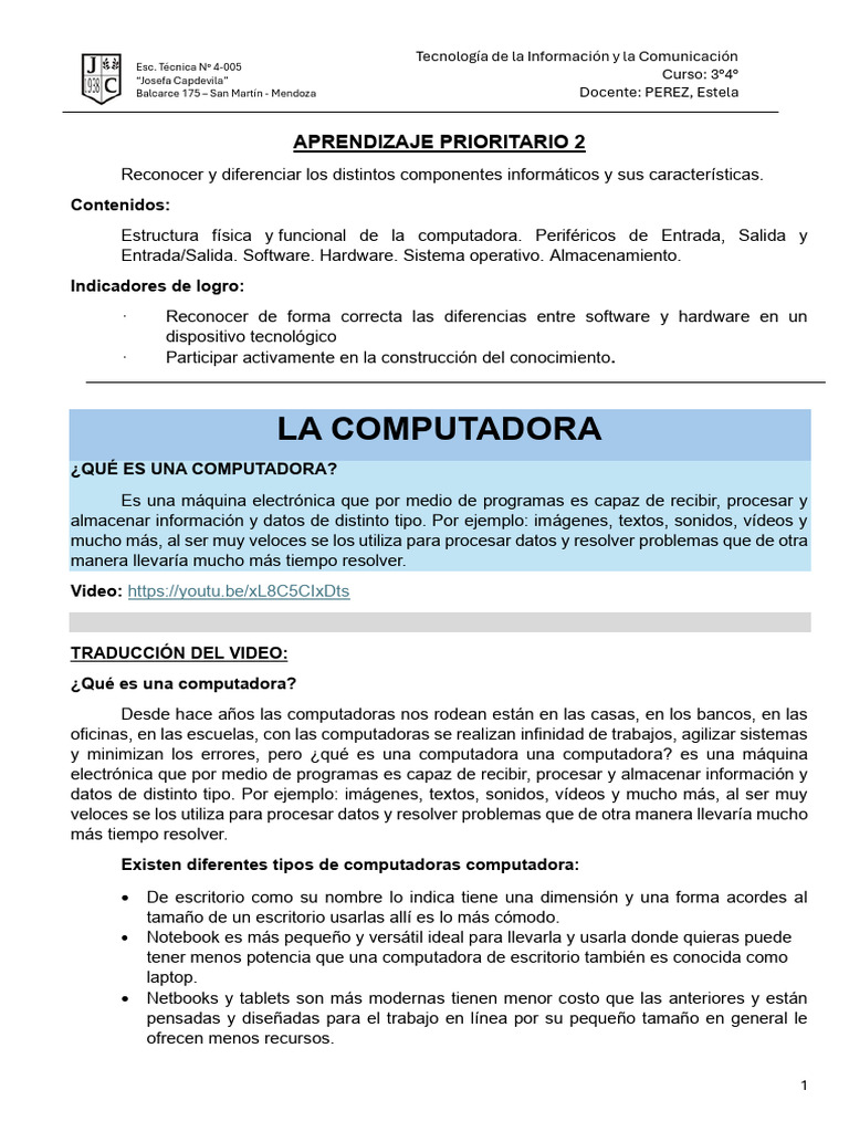 Aprendizaje Prioritario 2 | PDF