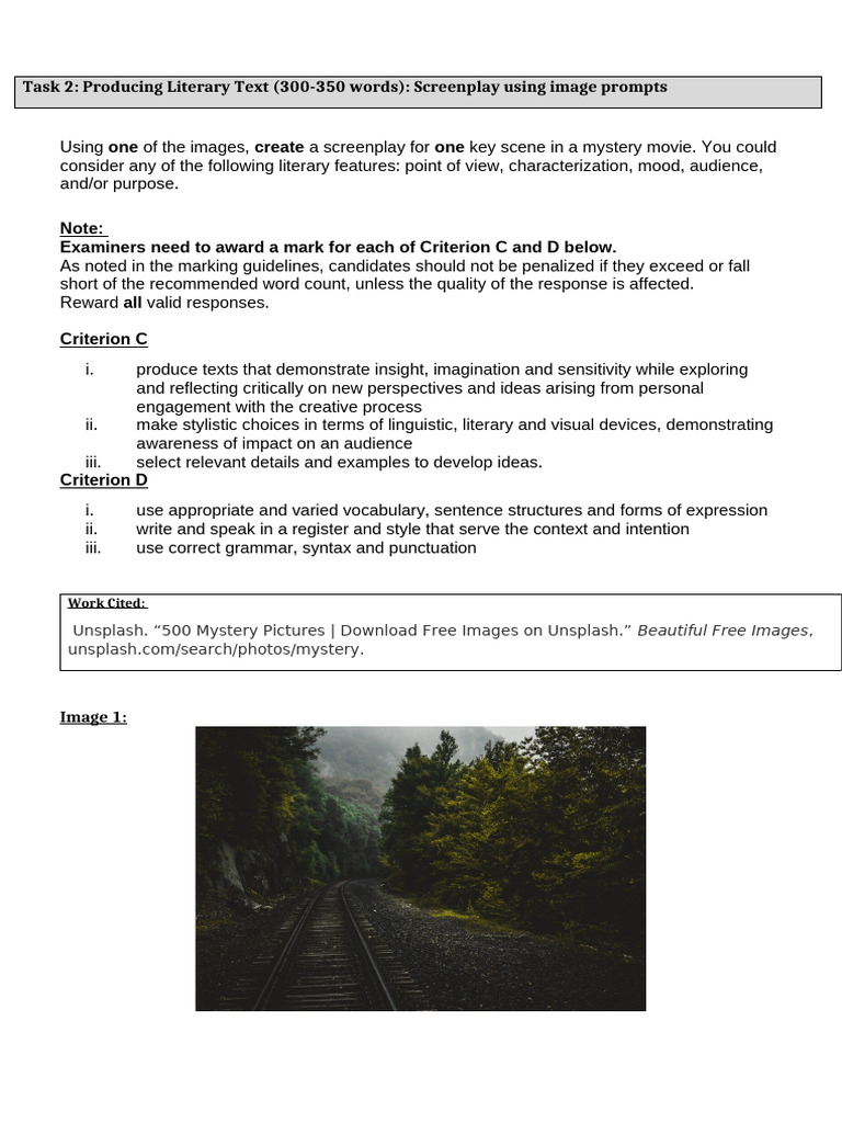 Screenplay Sample With Marking Notes | PDF