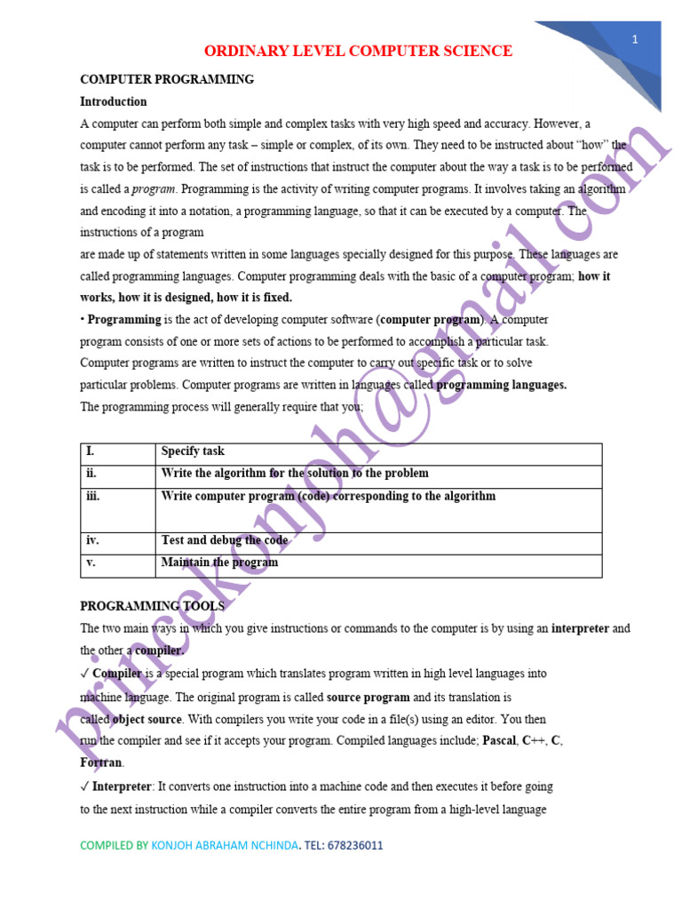 COMPUTER PROGRAMMING | PDF COMPUTER PROGRAMMING | PDF
