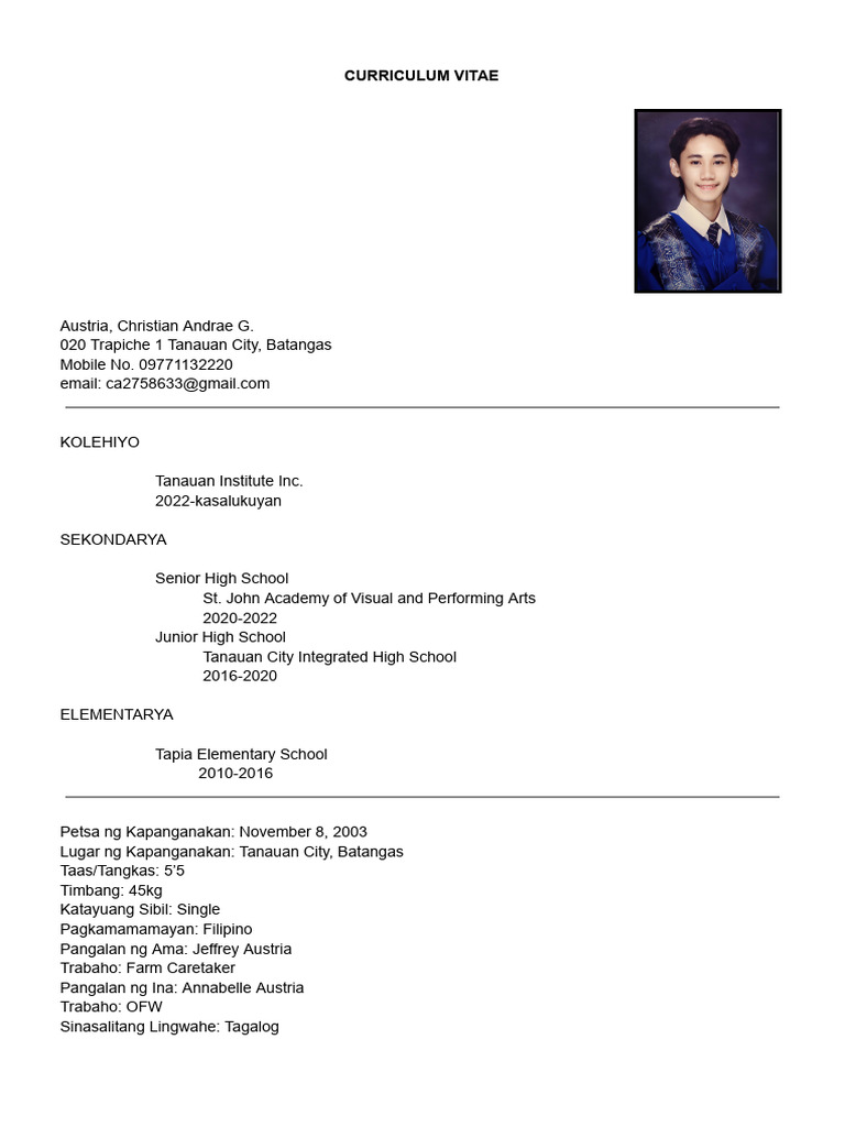 Curriculum Vitae | PDF