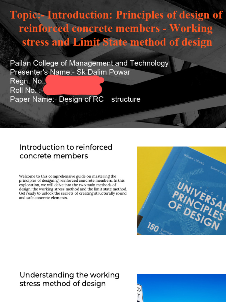 DESIGN OF RC STRUCTURES_copy_ Presentation | PDF