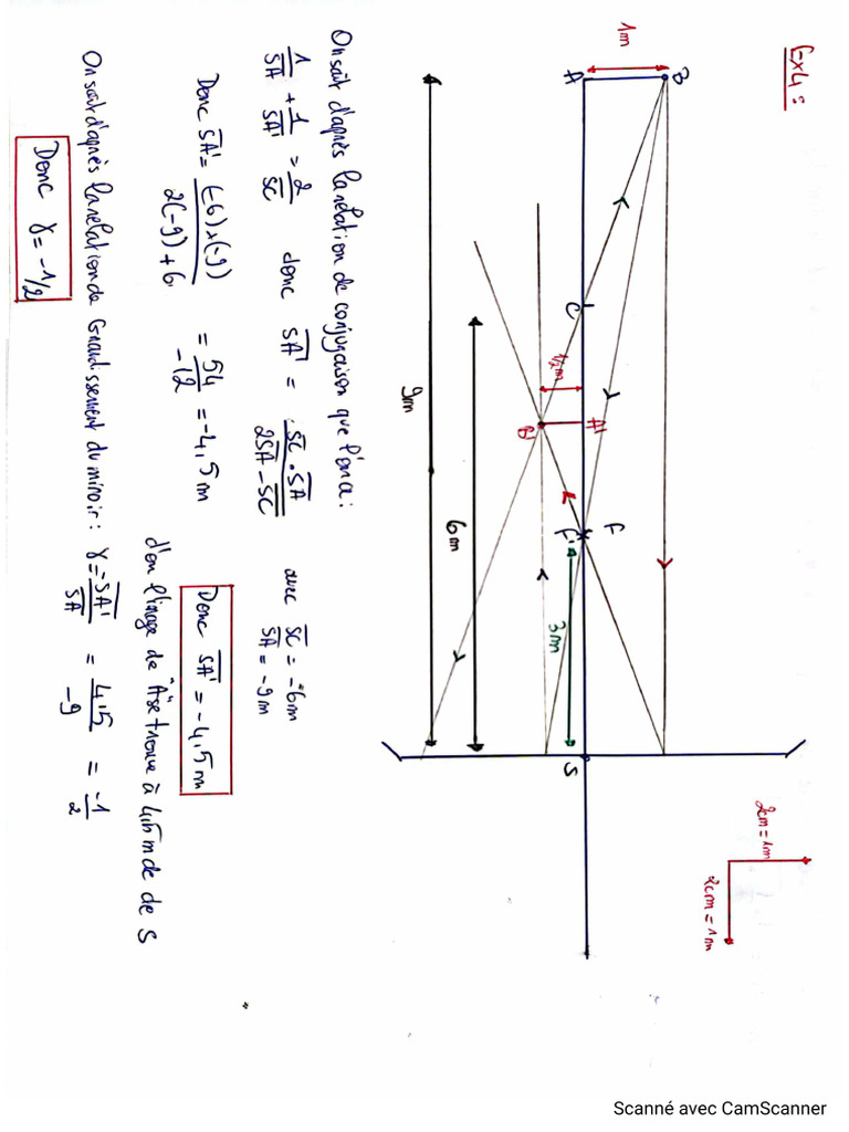 TD Optique Géométrique Exercice 4 | PDF