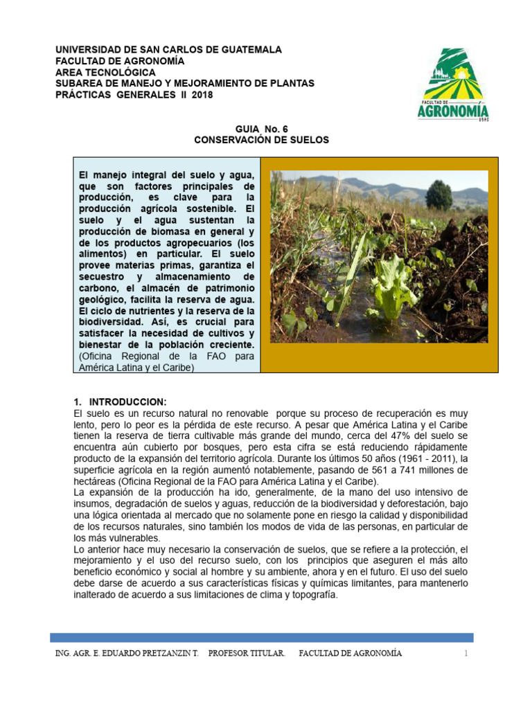 GUIA 4 Conservaci-N de Suelos | PDF