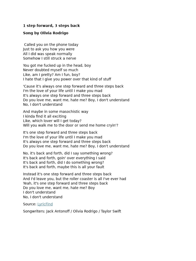 1 step forward, 3 steps back | PDF