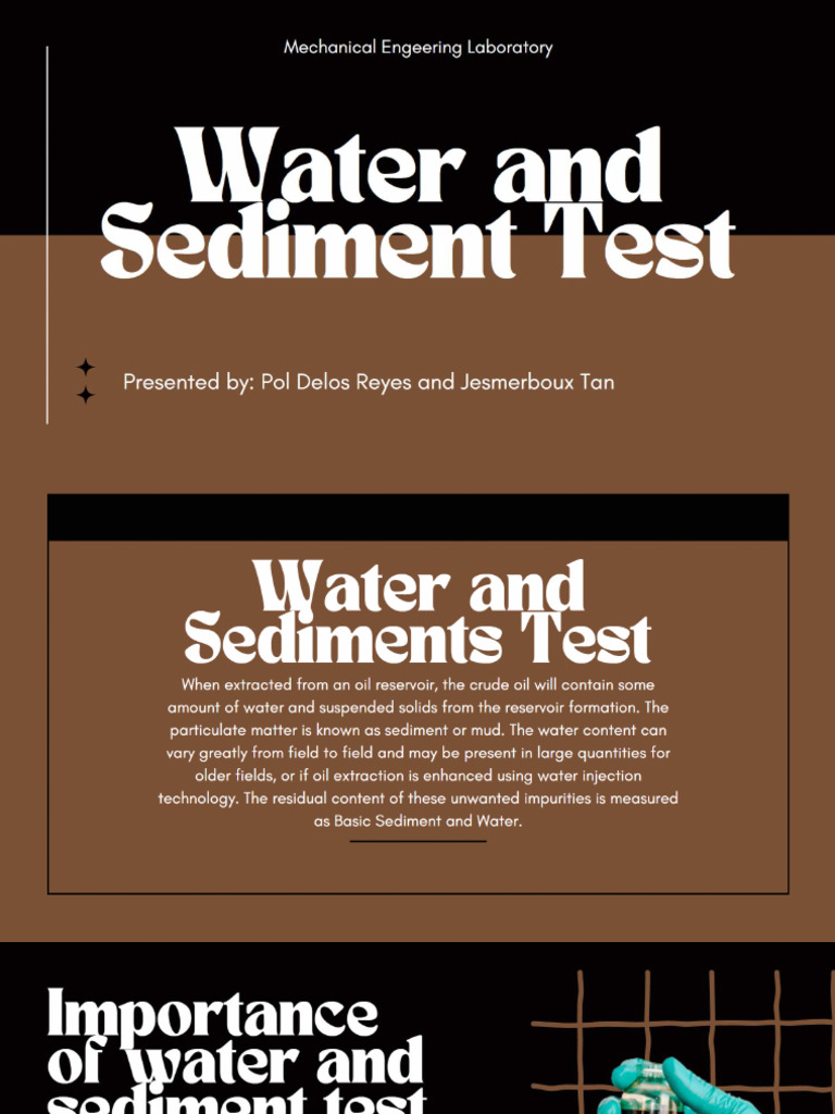 7 Water and Sediment Test | PDF