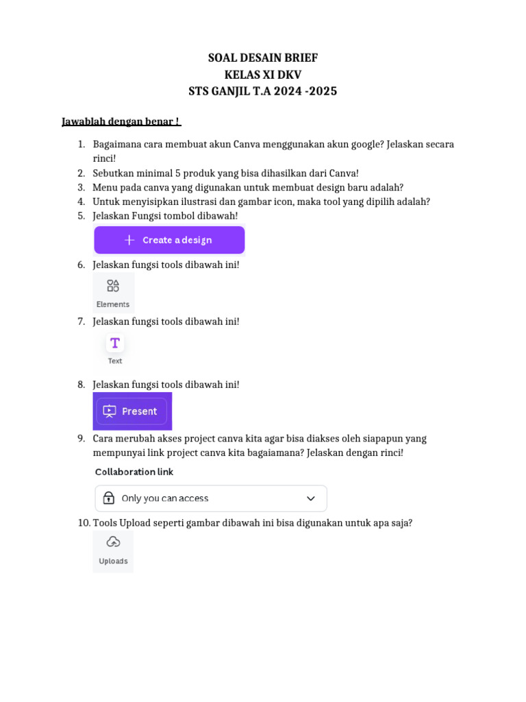 SOAL Desain Brief + KELENGKAPAN | PDF