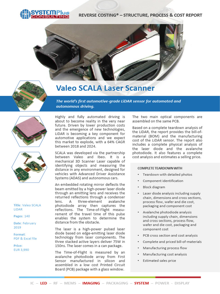 SP19488 Valeo SCALA LIDAR - Flyer | PDF