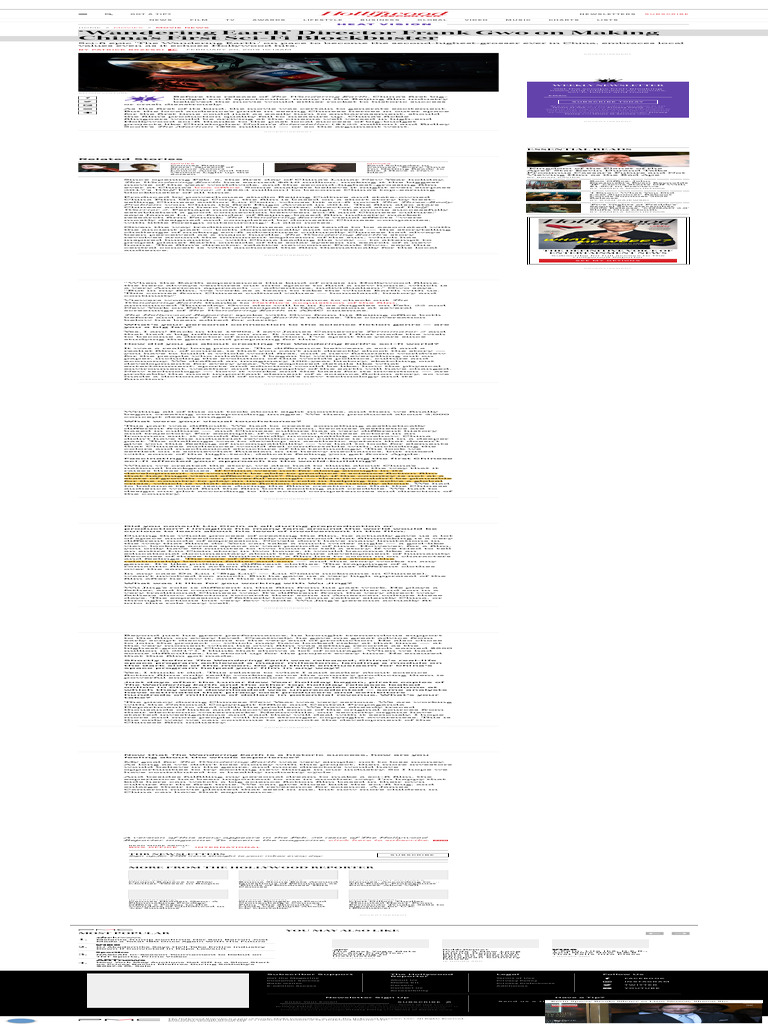 Brzeski, Patrick - 'Wandering Earth' Director Frank Gwo On Making China's First Sci-Fi | PDF