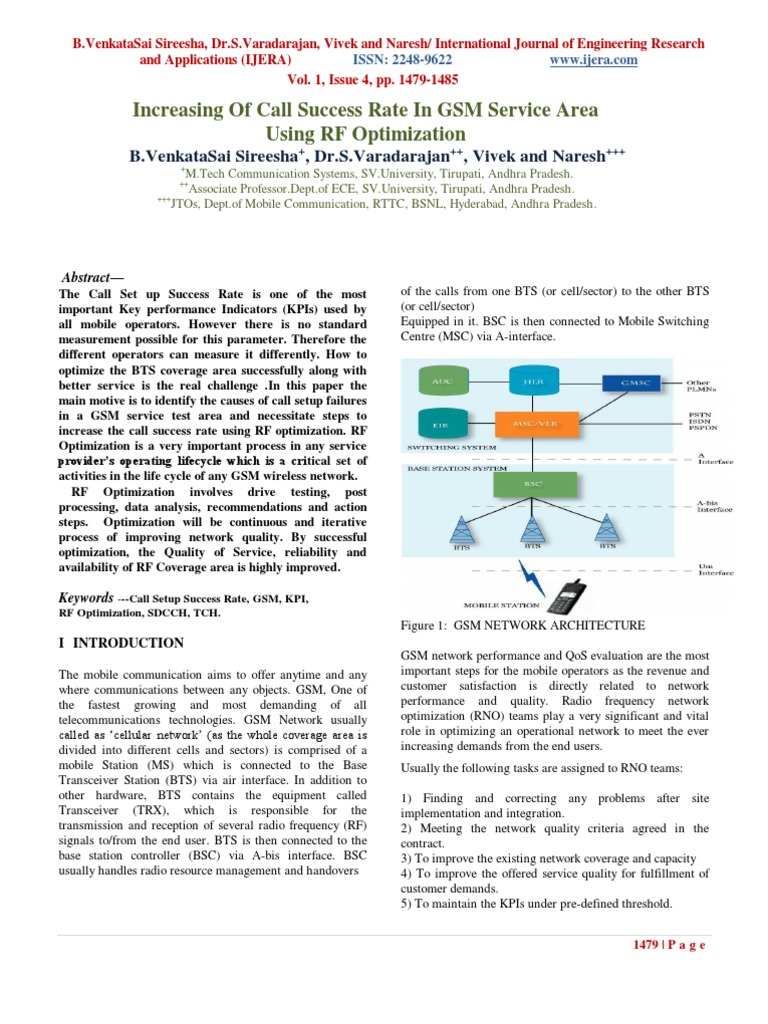 Increase Of Cssr Pdf Computer Network Telecommunications Engineering