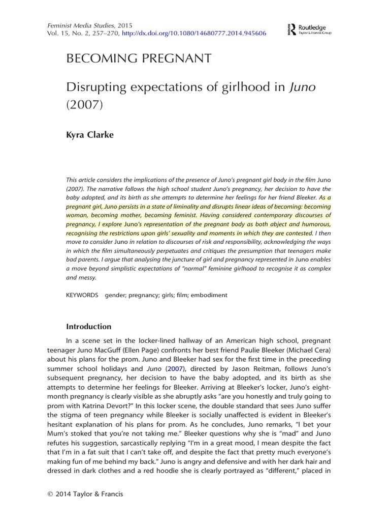 Becoming Pregnant Juno | PDF