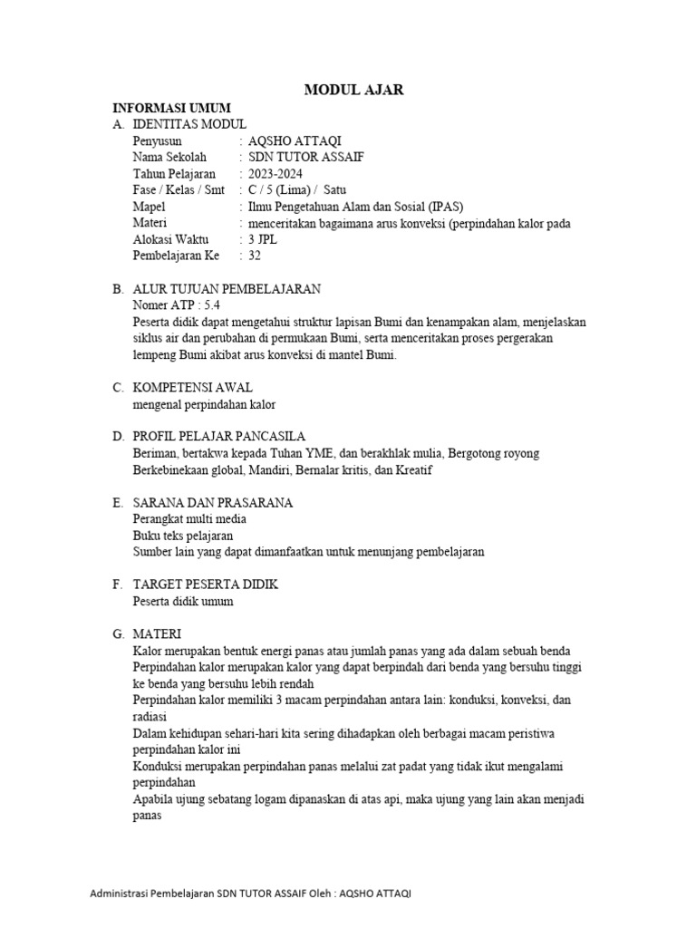 Menceritakan Bagaimana Arus Konveksi (Perpindahan Kalor) | PDF