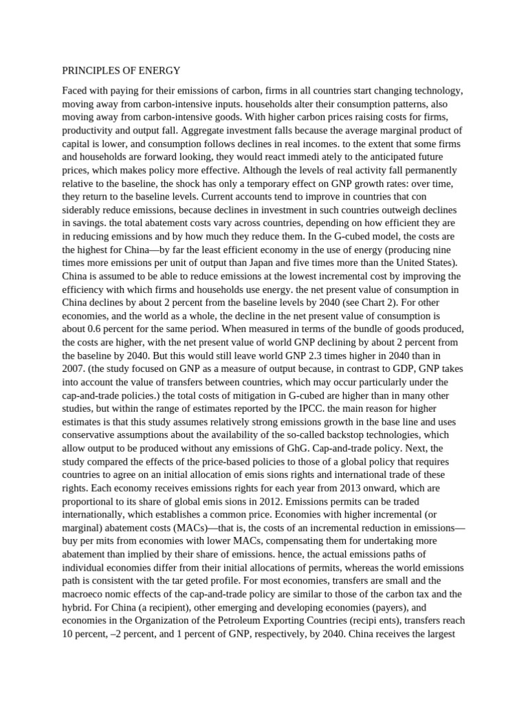 PRINCIPLES OF ENERGY | PDF