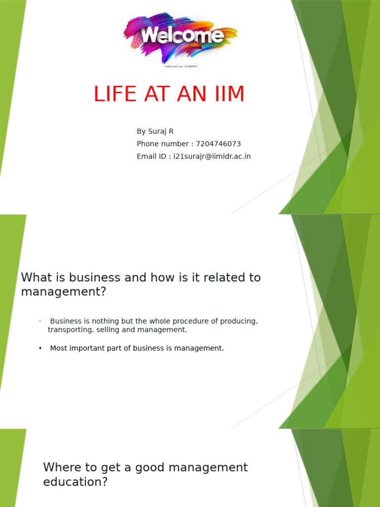 Life at An Iim | PDF
