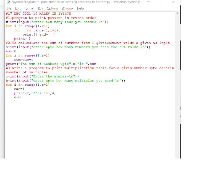 Questions in Python | PDF