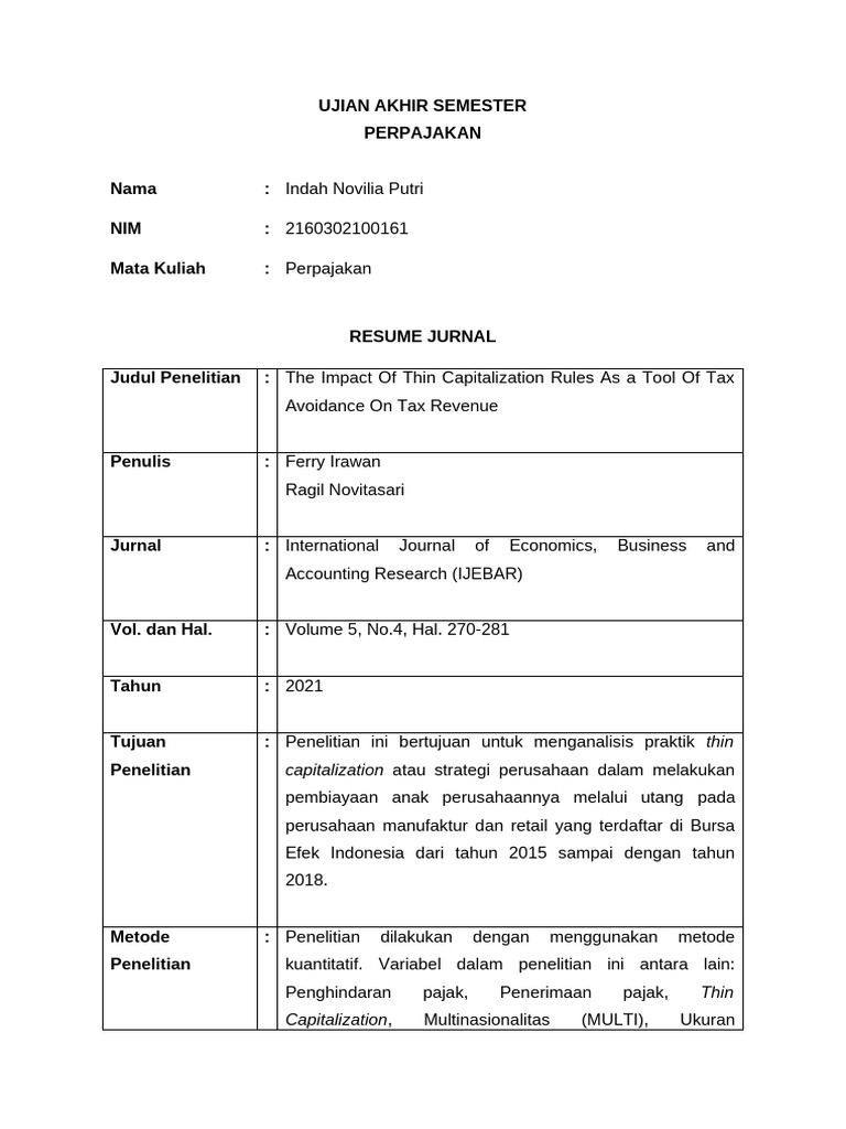 Resume Jurnal Internasional | PDF