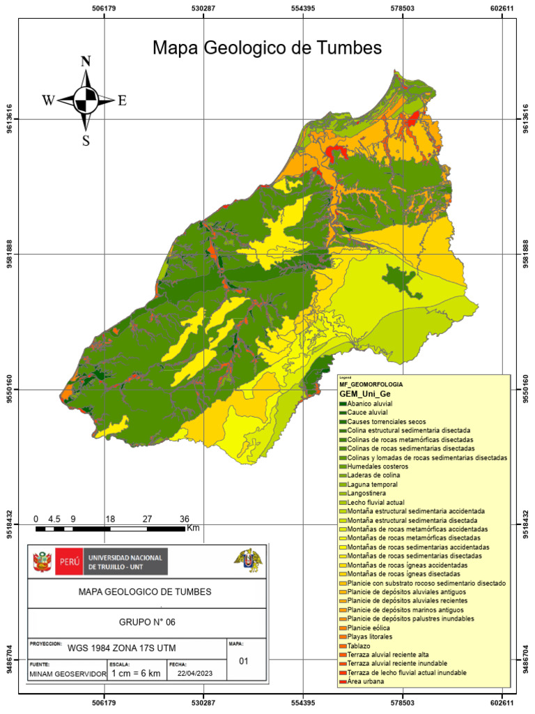 mapa geologico de tumbes | PDF