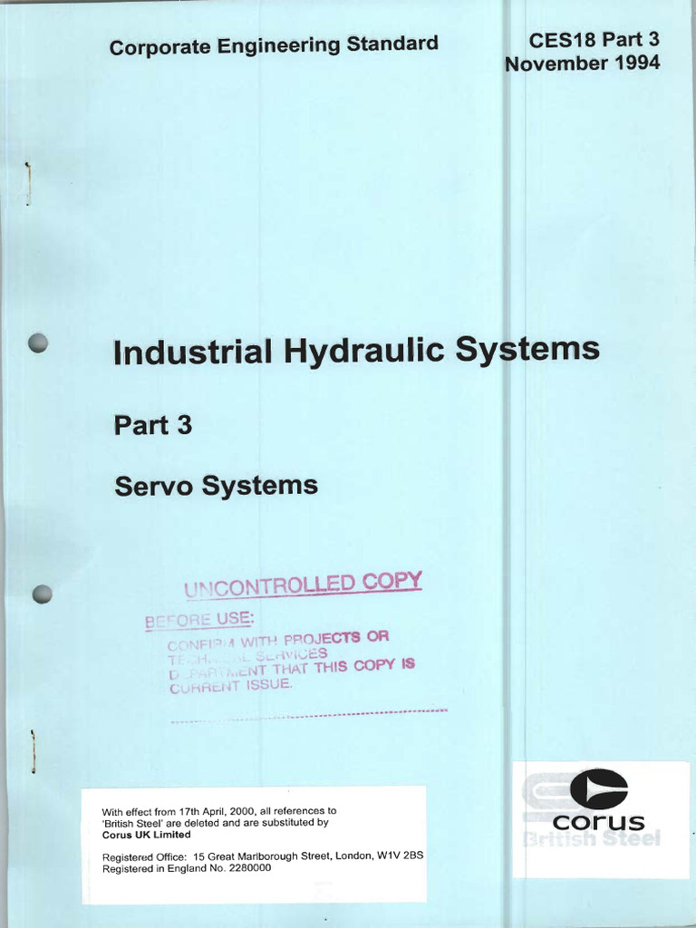 Corus CES18 Part 3 Servo Systems | PDF