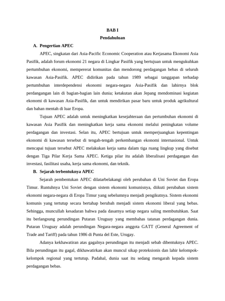 ORGANISASI APEC | PDF