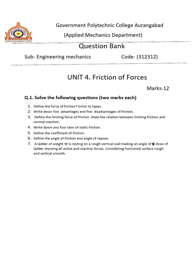 Unit 4 Question Bank | PDF