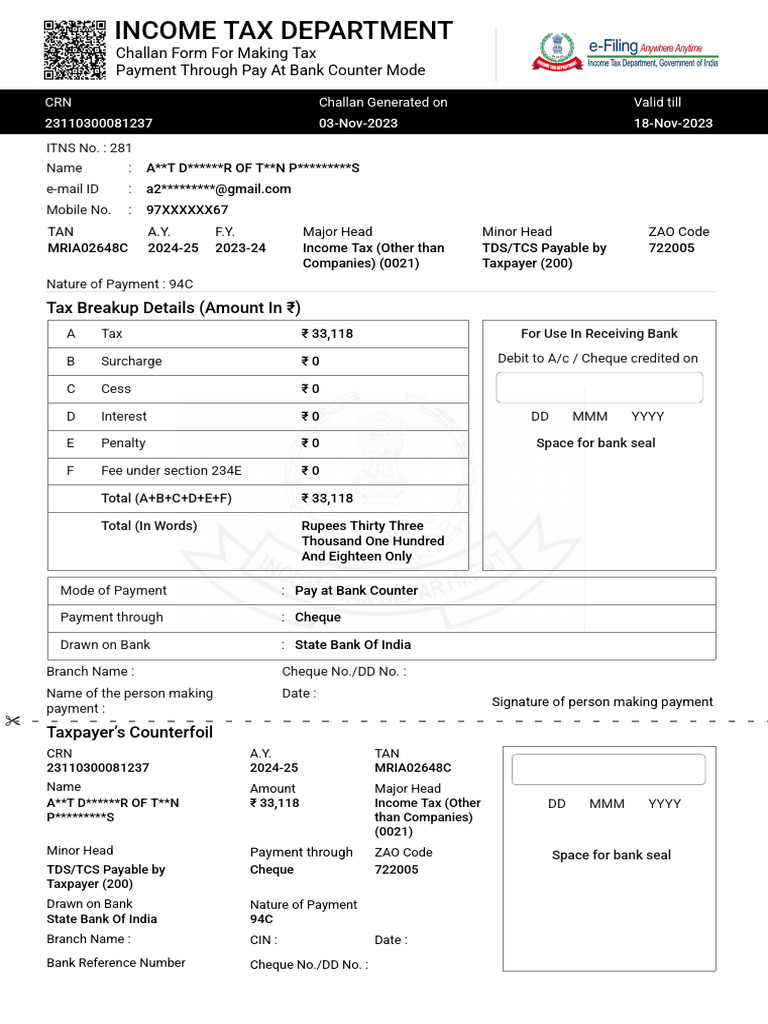 VVN IT Challan | PDF