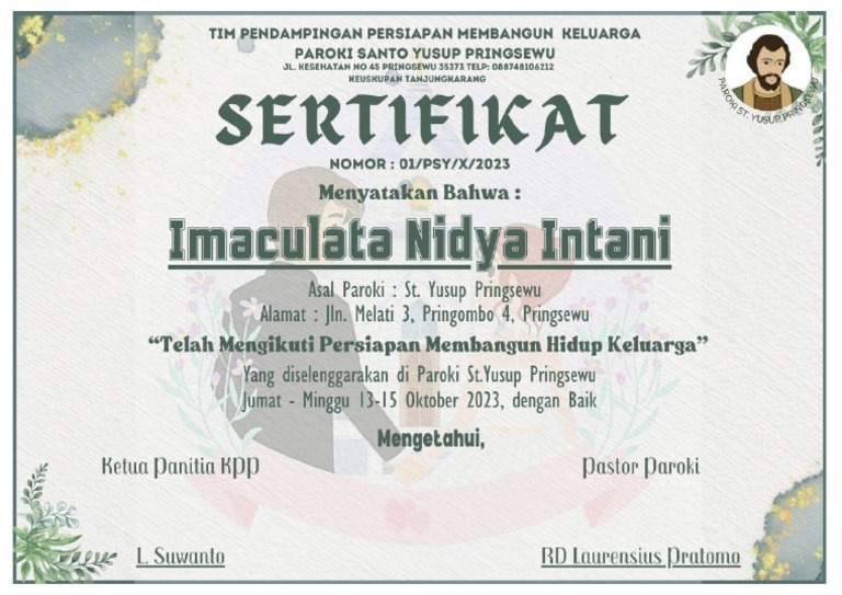 Cek Sertif A4 | PDF