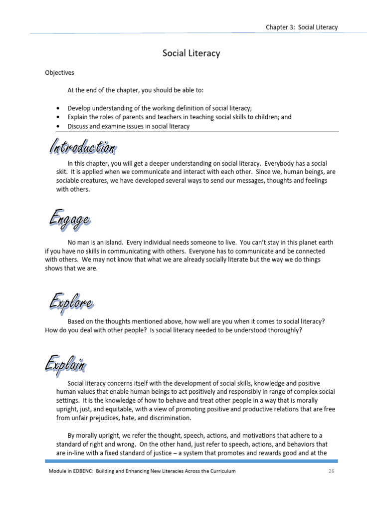 Understanding Social Literacy Skills | PDF | Literacy | Empathy
