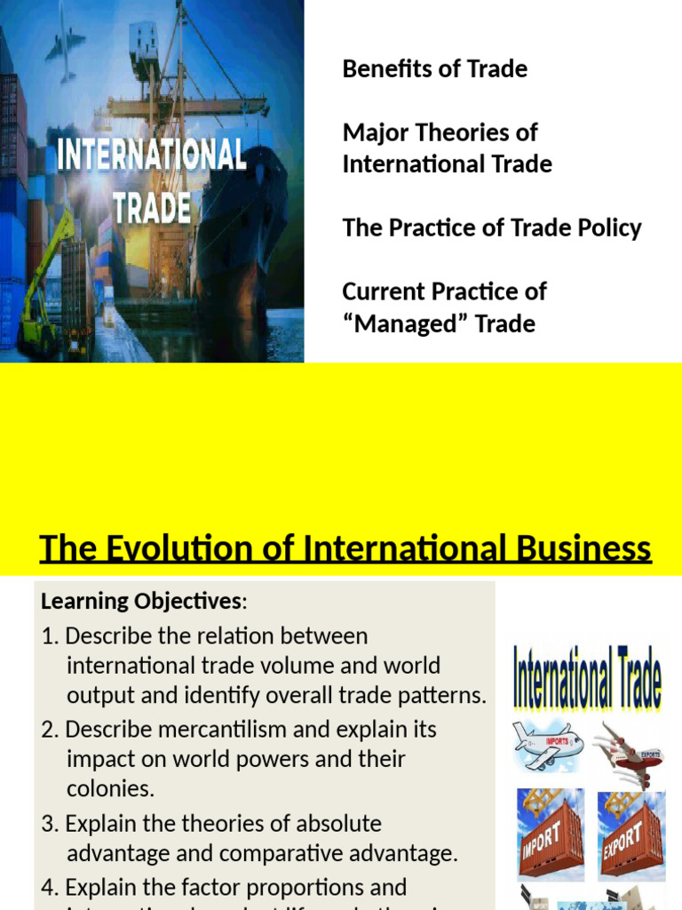 Chapter 2 Evolution of Trade | PDF