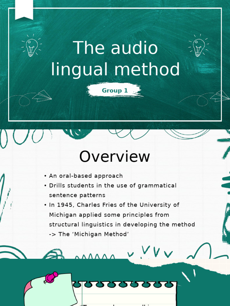 The Audio Lingual Method | PDF