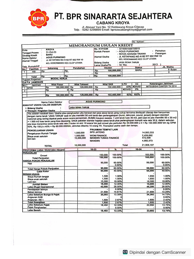 Pengajuan Agus Purwono | PDF