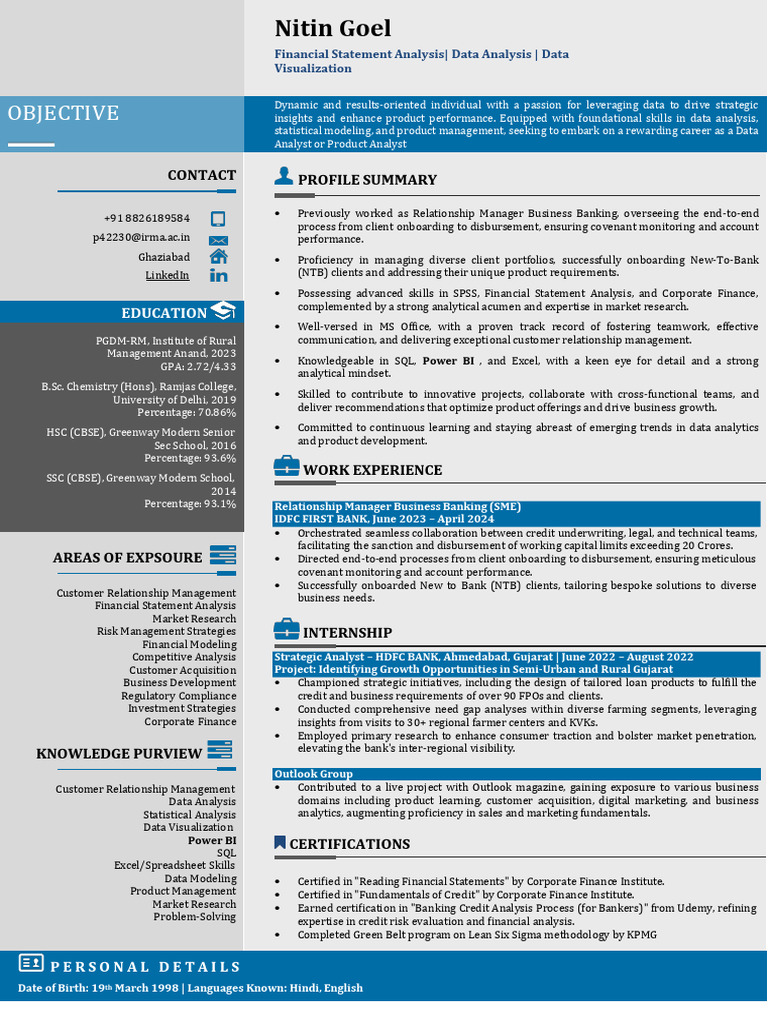 CV Nitin Goel | PDF