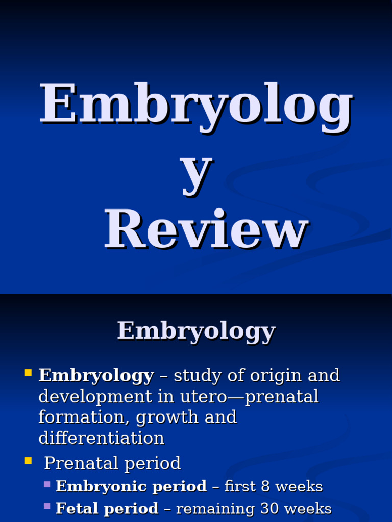Embryology 2.1y Week 3 to 8 | PDF
