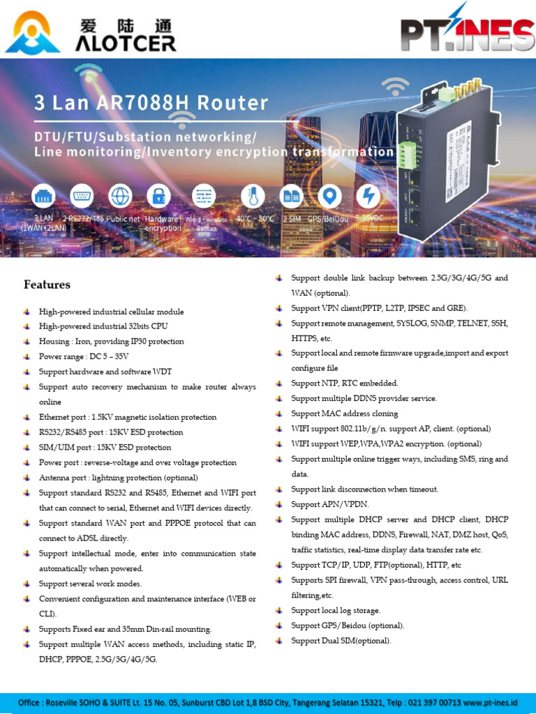 AR7088H Router Brosure | PDF