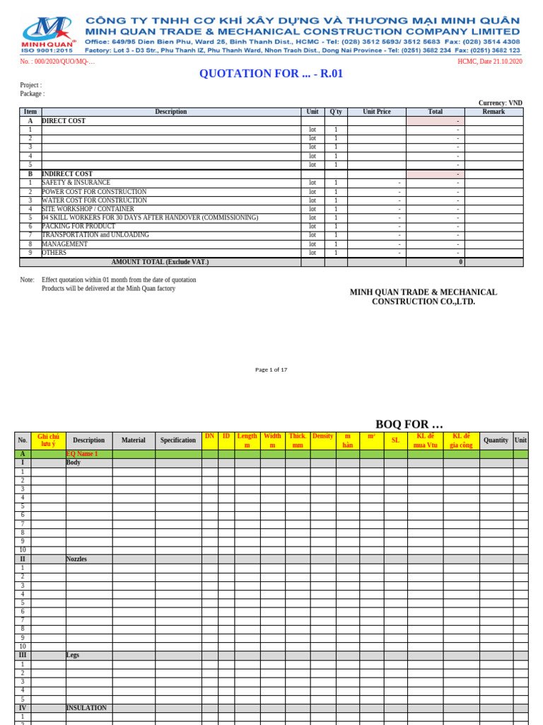 Form Tank - Công Trư NG | PDF