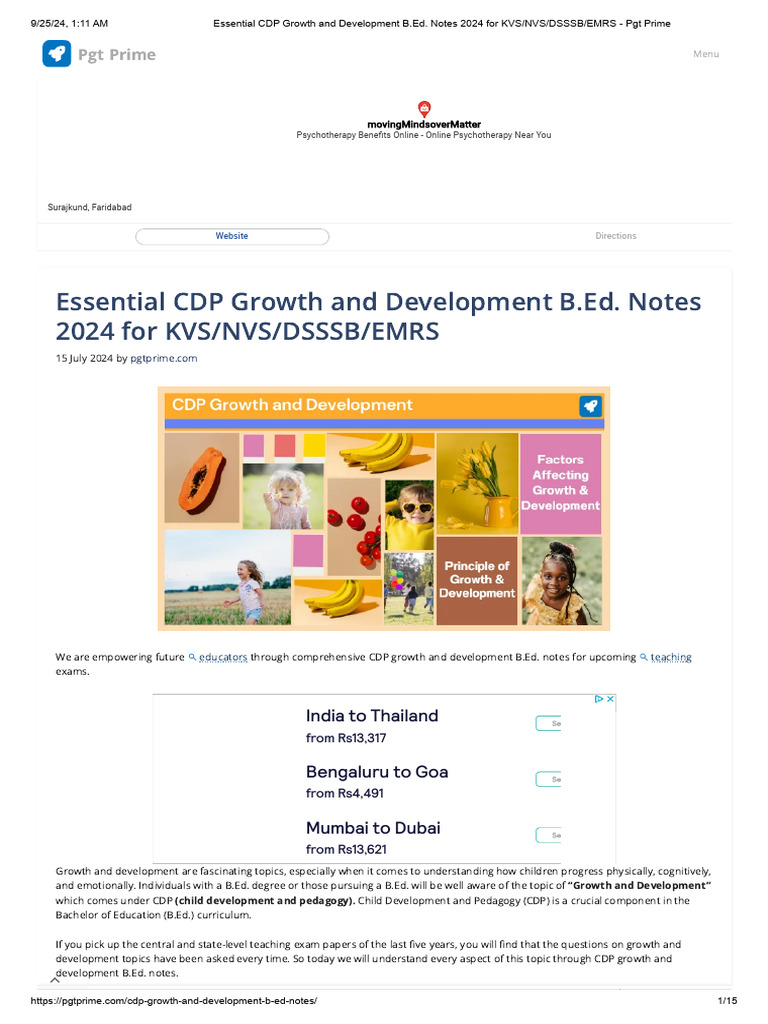 Growth and Development | PDF