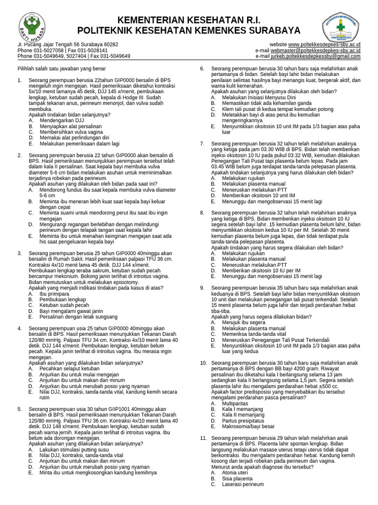 Soal Vignette Gadar | PDF