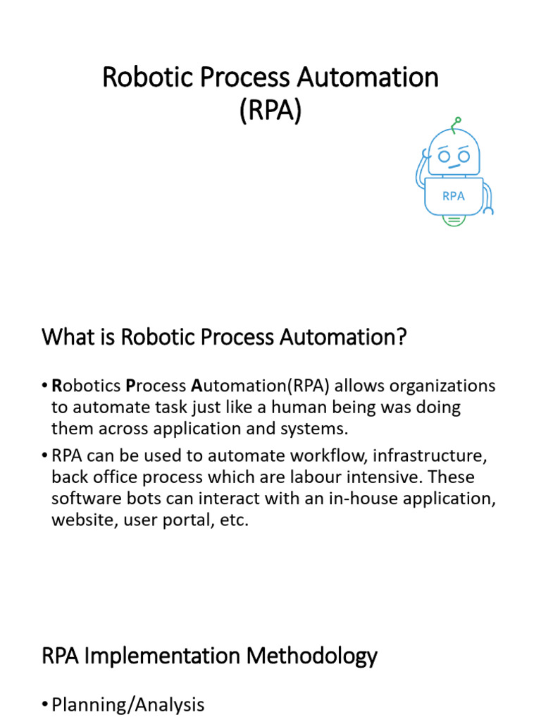 RPA Concepts | PDF