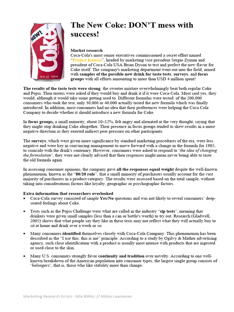 SHORT - New Coke | PDF