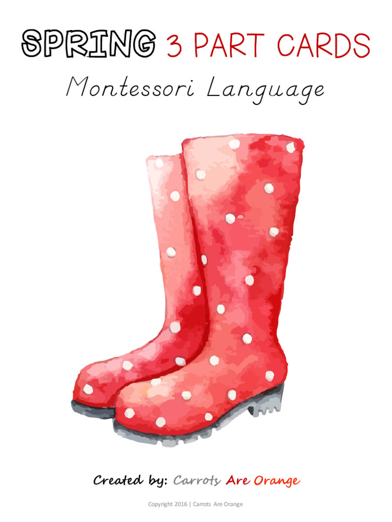 [FREE] 3 Part Cards - Spring | PDF