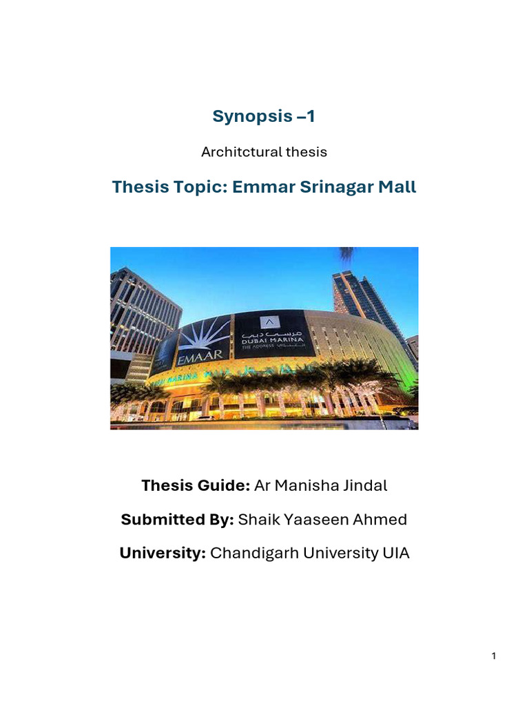 Thesis Synopsis Yaaseen | PDF