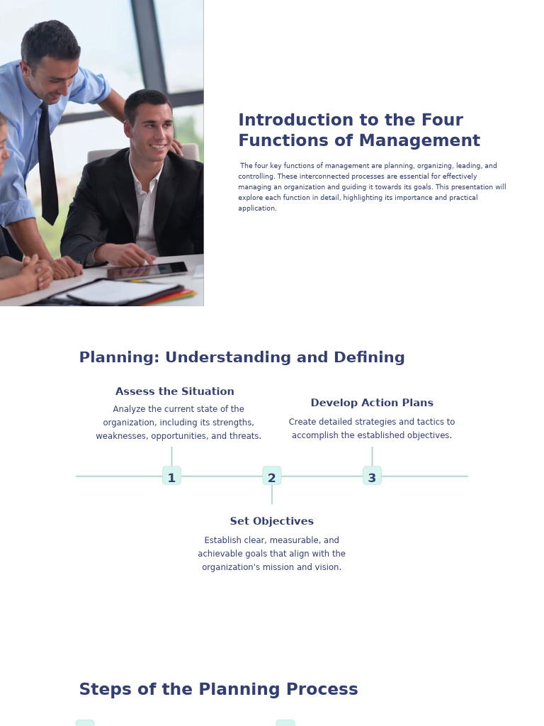 Introduction to the Four Functions of Management (1) | PDF